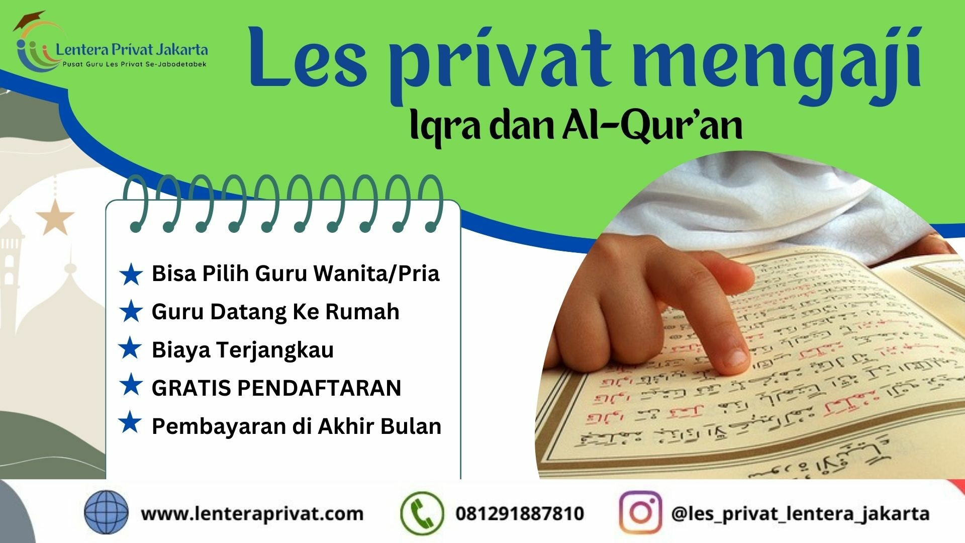 LES PRIVAT MENGAJI TERBAIK DI JAKARTA | Lentera Privat LES PRIVAT MENGAJI TERBAIK DI JAKARTA | Lentera Privat